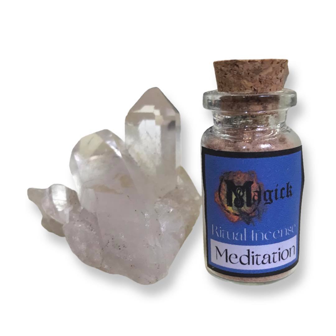 MAGICK RITUAL INCENSE (3GM Mini Glass Bottle) -MEDITATION – Artful ...